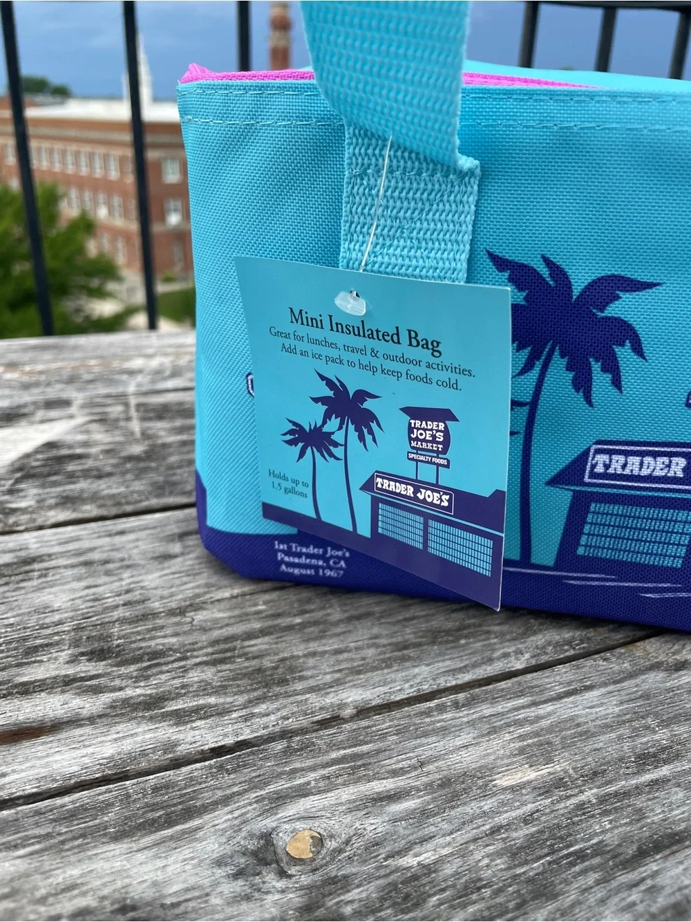 Trader Joe'S | Bags | Nwt Trader Joes Mini Insulates Tote Bag Blue Teal ...
